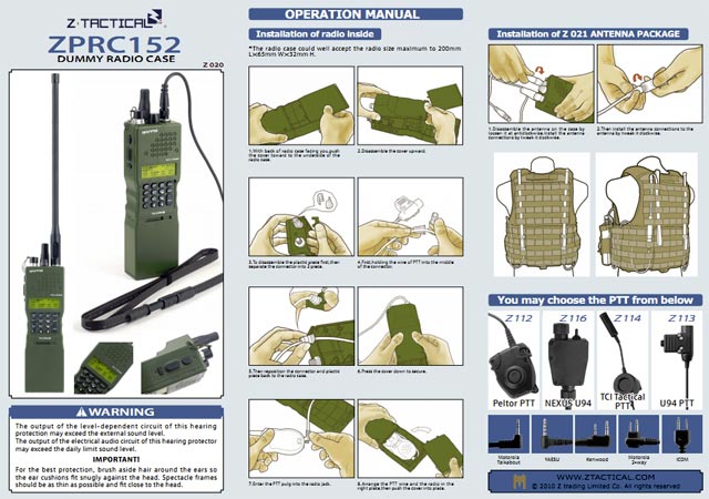 Z-Tactical - AN/PRC-152 Dummy Radio Case - OD Green - Z020 - SpecShop ...